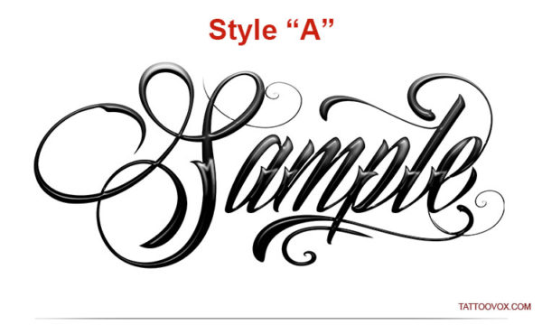 Custom Lettering Tattoo Design - 350 Professional Tattoo Designs Online